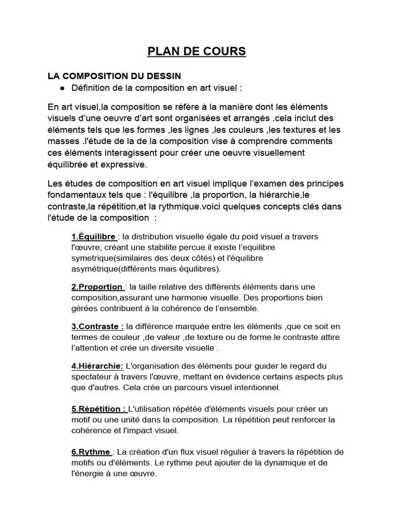 Comprendre la Composition en Art Visuel | PDF