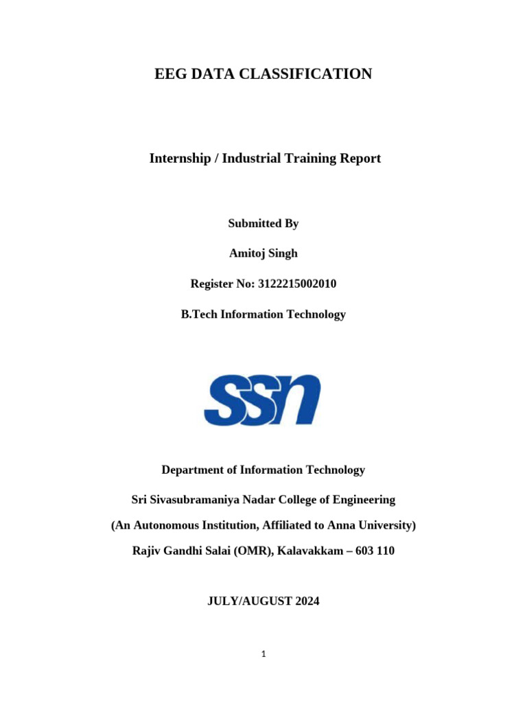 Research Internship Report | PDF