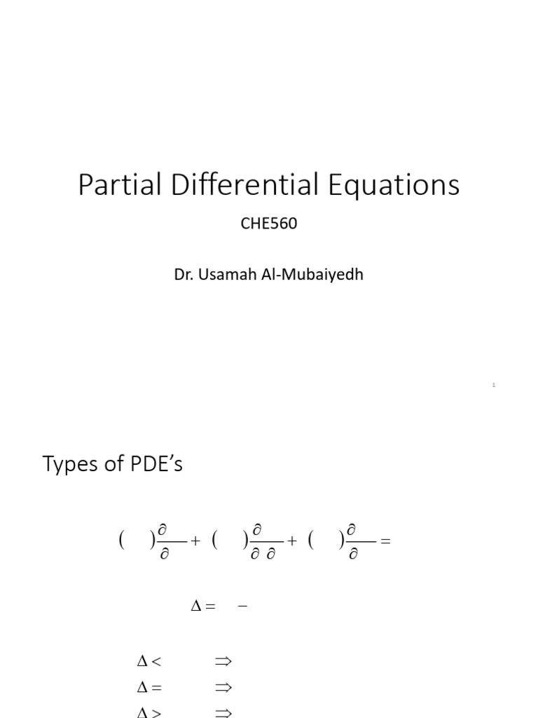Partial Differential Equations | PDF