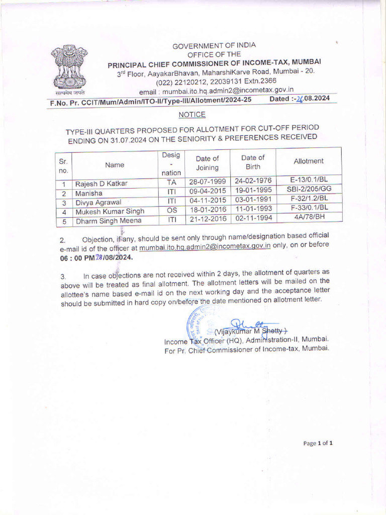 Final Allotment | PDF
