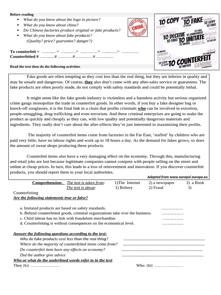 Counterfeiting | PDF