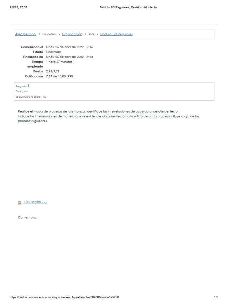 Módulo 1 - 3 Regulares - Revisión Del Intento ABR | PDF