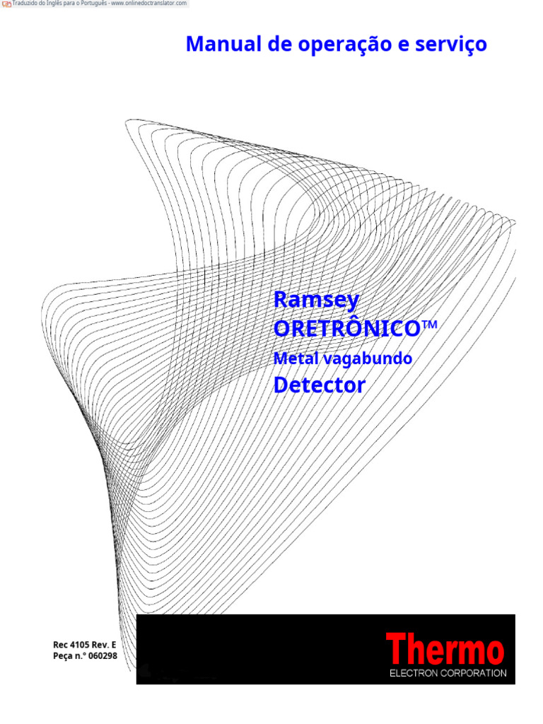 Tramp Metal Detector Oretronic III Manual REC4105E.en - PT | PDF