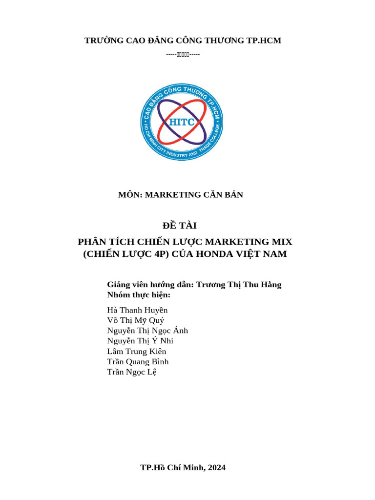 Marketing Mix Honda Vietnam | PDF