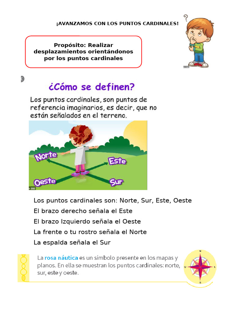Avanzamos Con Los Puntos Cardinales | PDF
