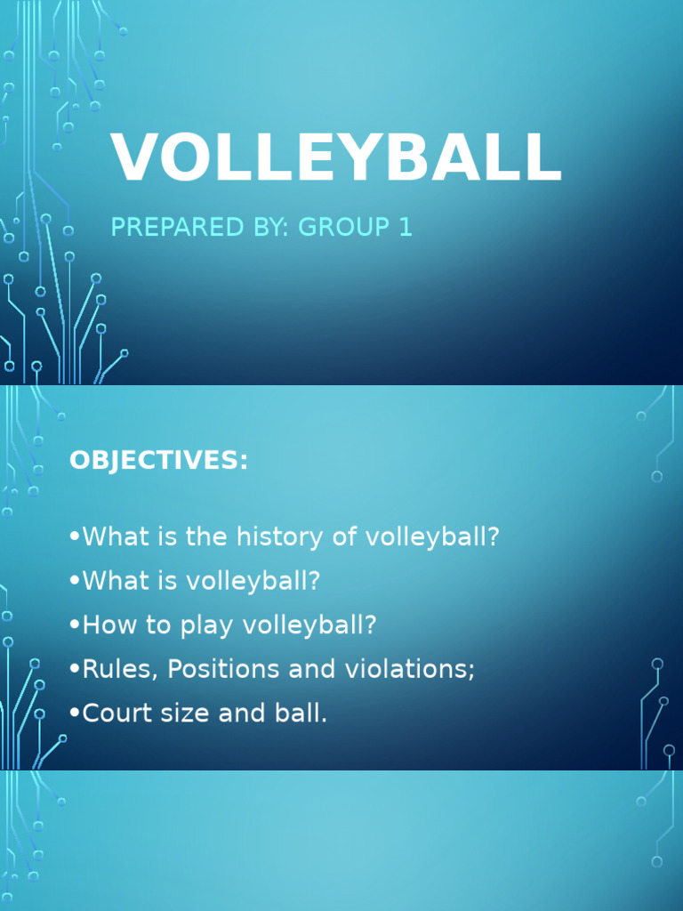 Volleyball Group 1 | PDF