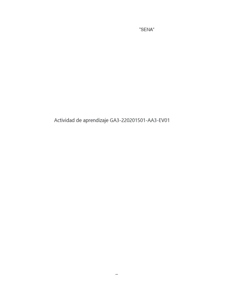 Actividad de Aprendizaje GA3-220201501-AA3-EV01 Ciencias Naturales ...