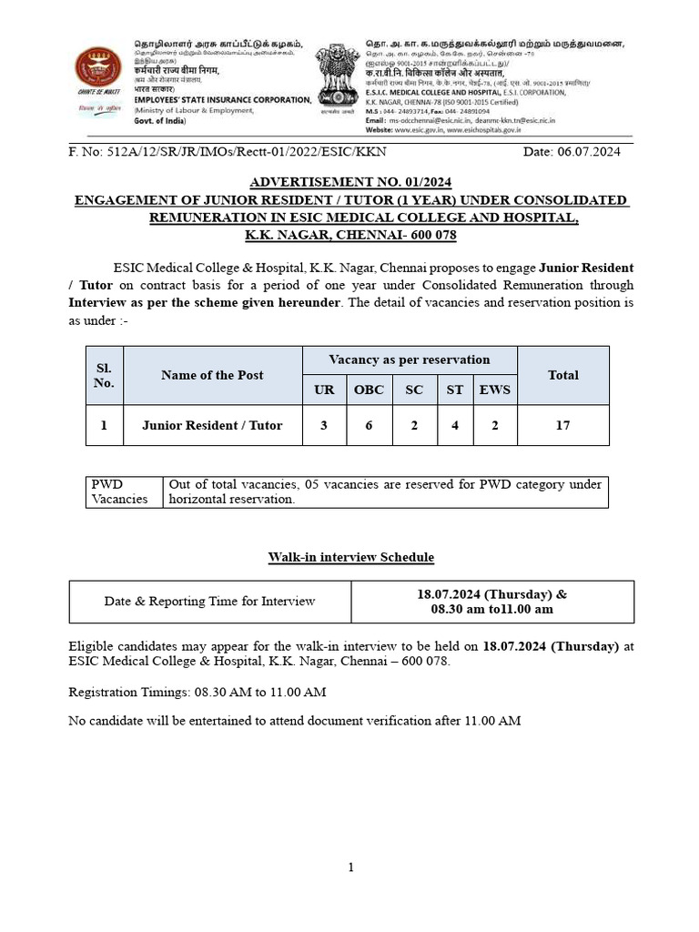 Junior Resident | PDF