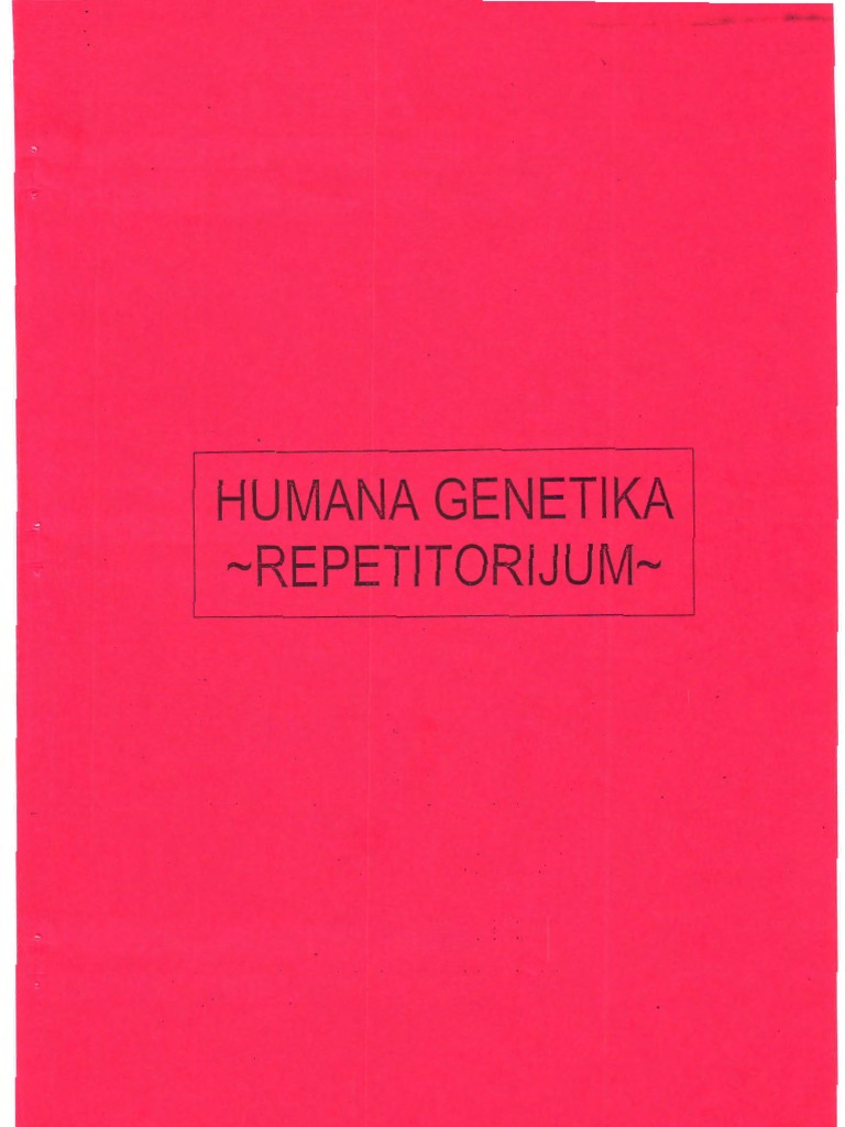 Humana Genetika - Repetitorijum | PDF