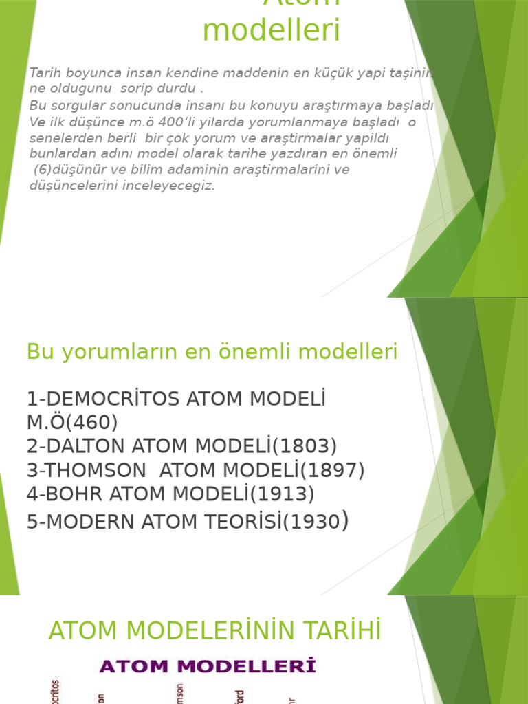 Atom Modelleri | PDF
