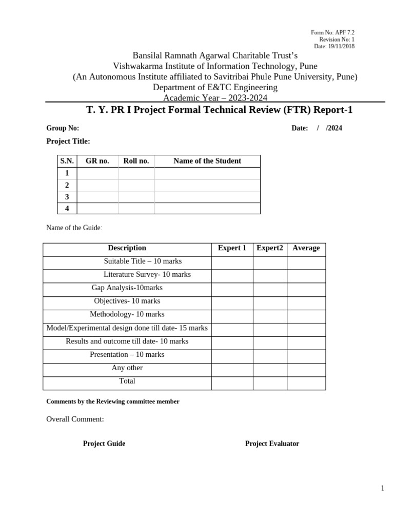 Sample FTR report | PDF