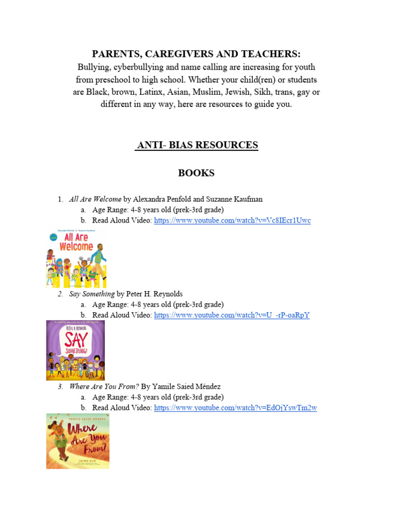 ALL Anti Bias Resources | PDF