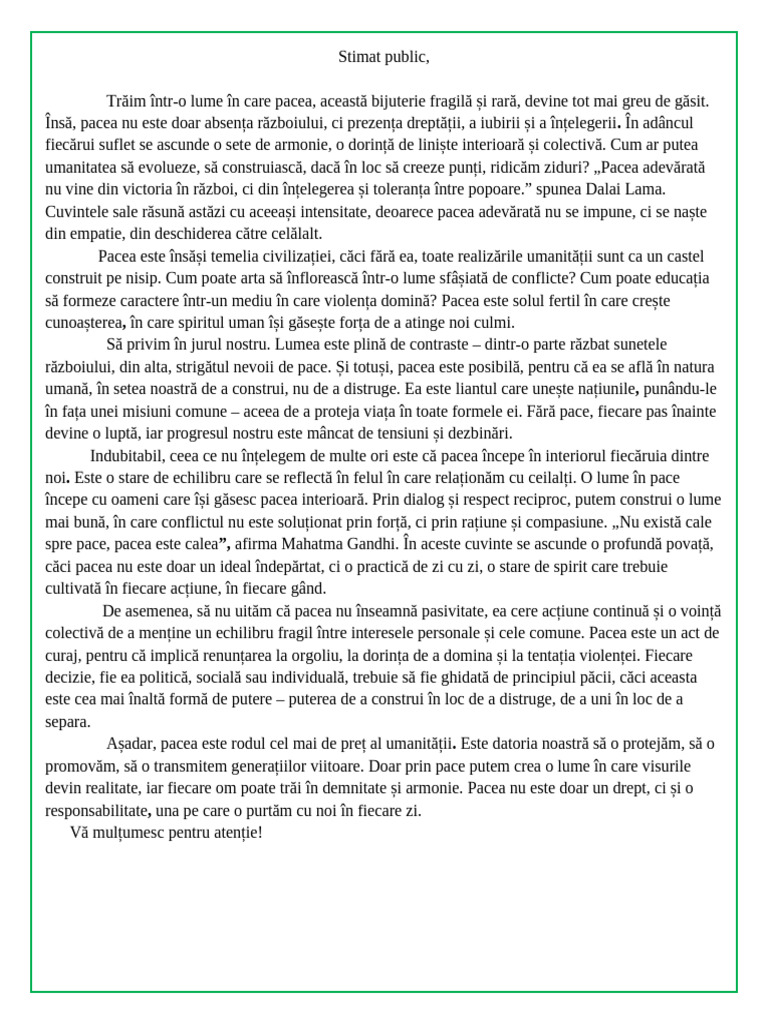 Discurs | PDF