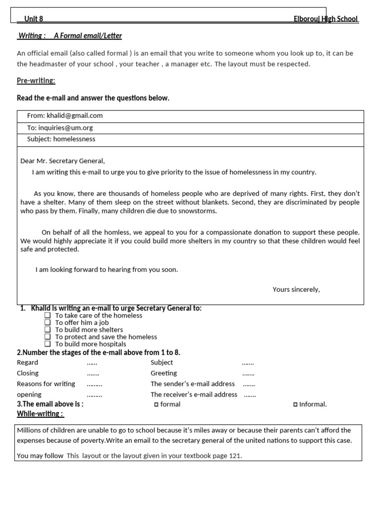 Unit 8 Writing 2 BAC | PDF