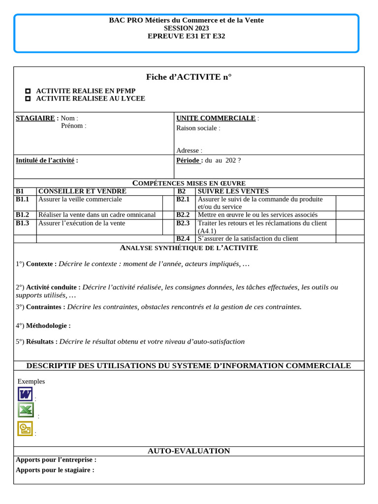 Fiche Activit Vierge E31 E32 | PDF