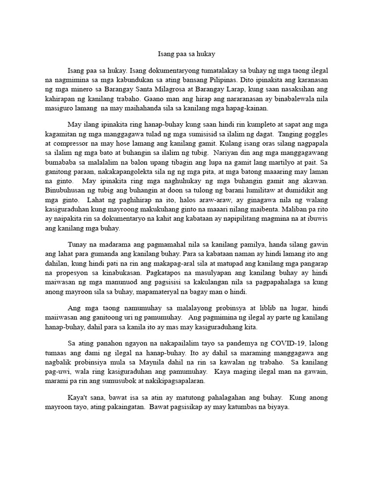 Isang Paa Sa Hukay | PDF