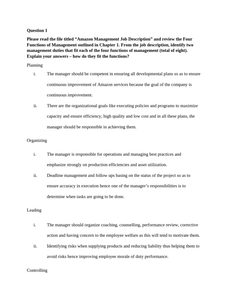Chapter 1 Assignment | PDF