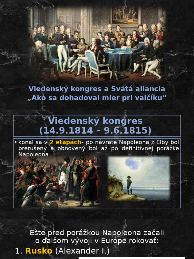 Viedenský Kongres A Svätá Aliancia | PDF