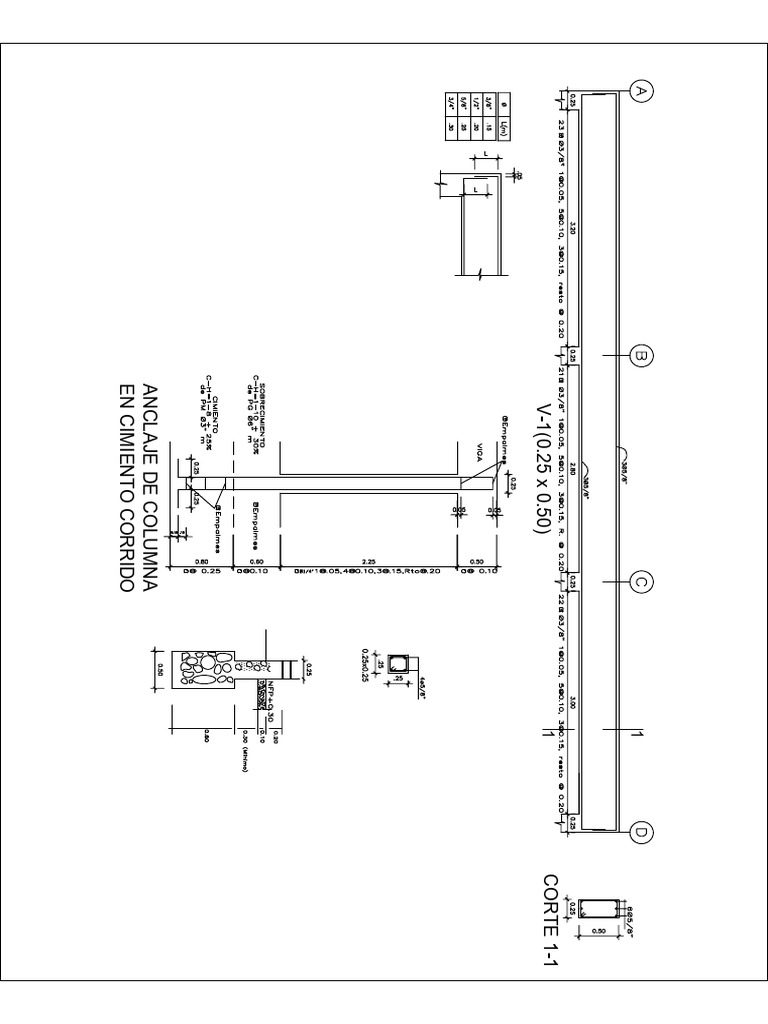 Plano Muro - Construcción 01 | PDF