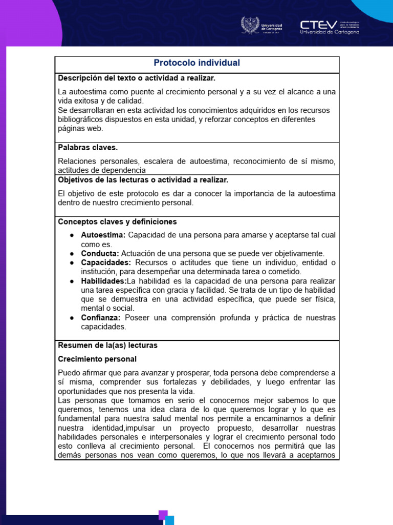PLANTILLA PROTOCOLO INDIVIDUAL UNIDAD 2 CATEDRA.docx | PDF