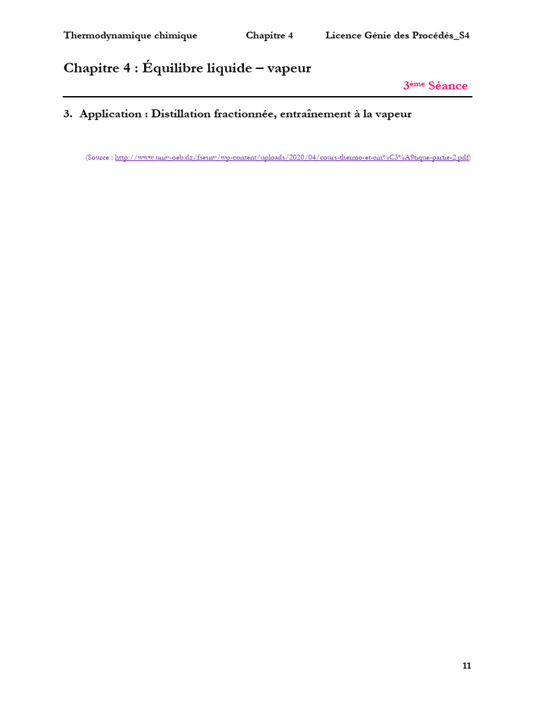 Chapitre 4 Seance 3 Thermodynamique Chimique | PDF