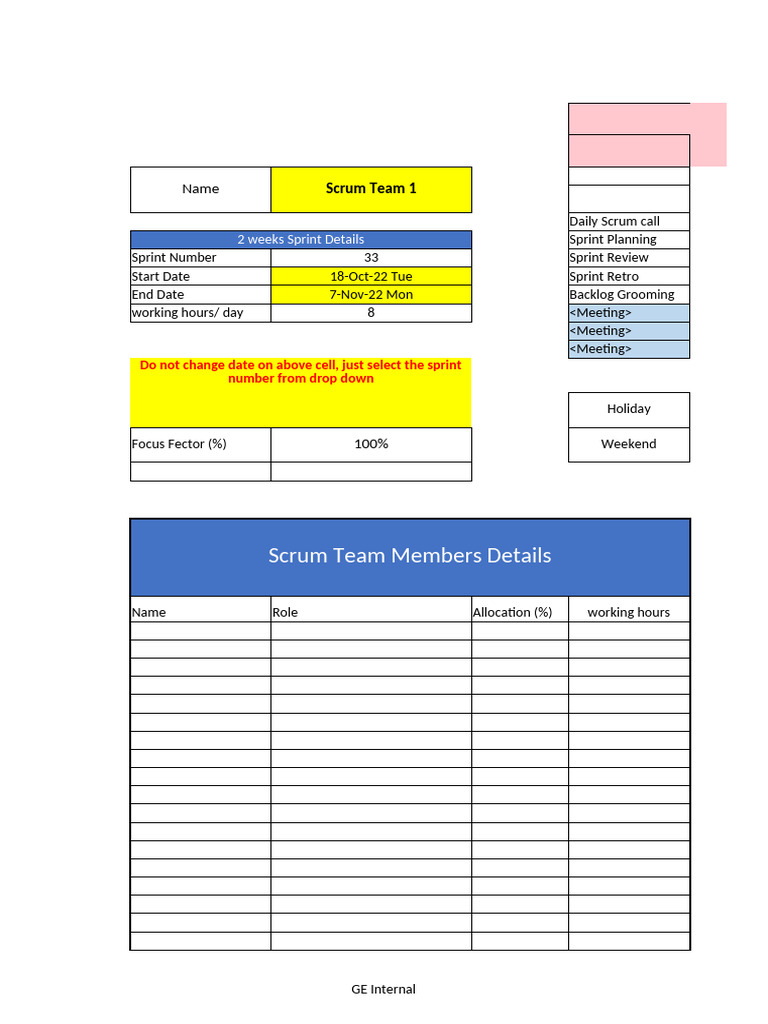 2 Week Sprint Template Tues To Mon Sinikf | PDF