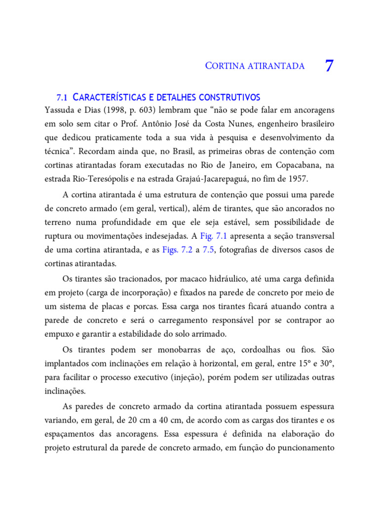 Livro - Cortina Atirantada (Figuras) | PDF