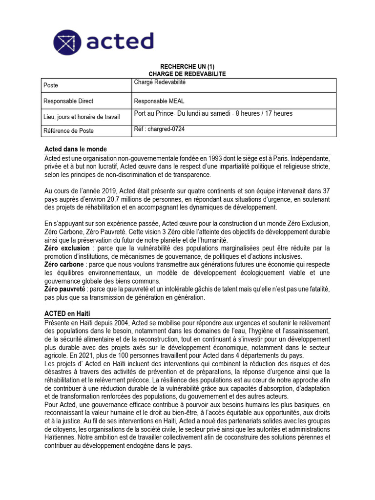 ACTED | PDF
