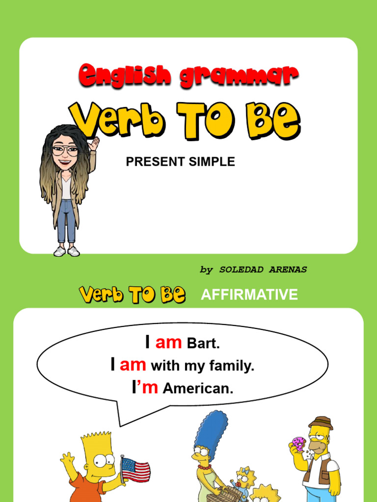 Verb To Be The Simpsons Basic 3 | PDF