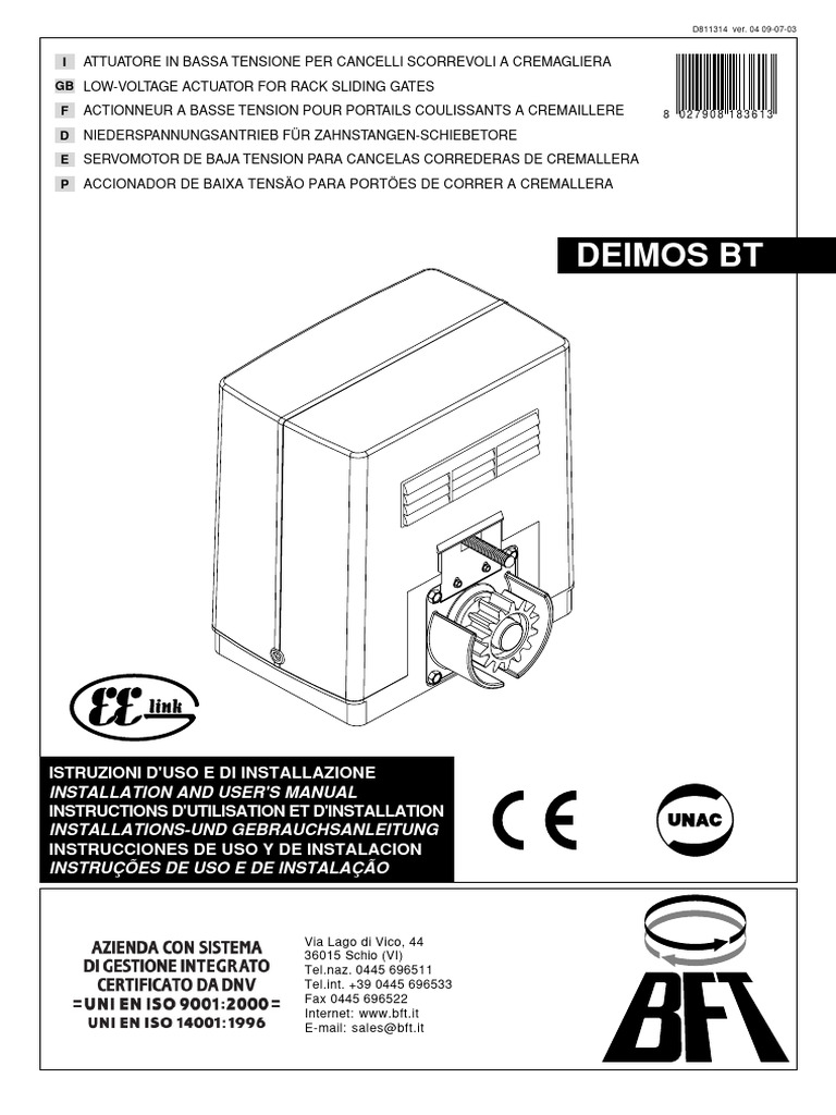 Deimos BT - BFT | PDF