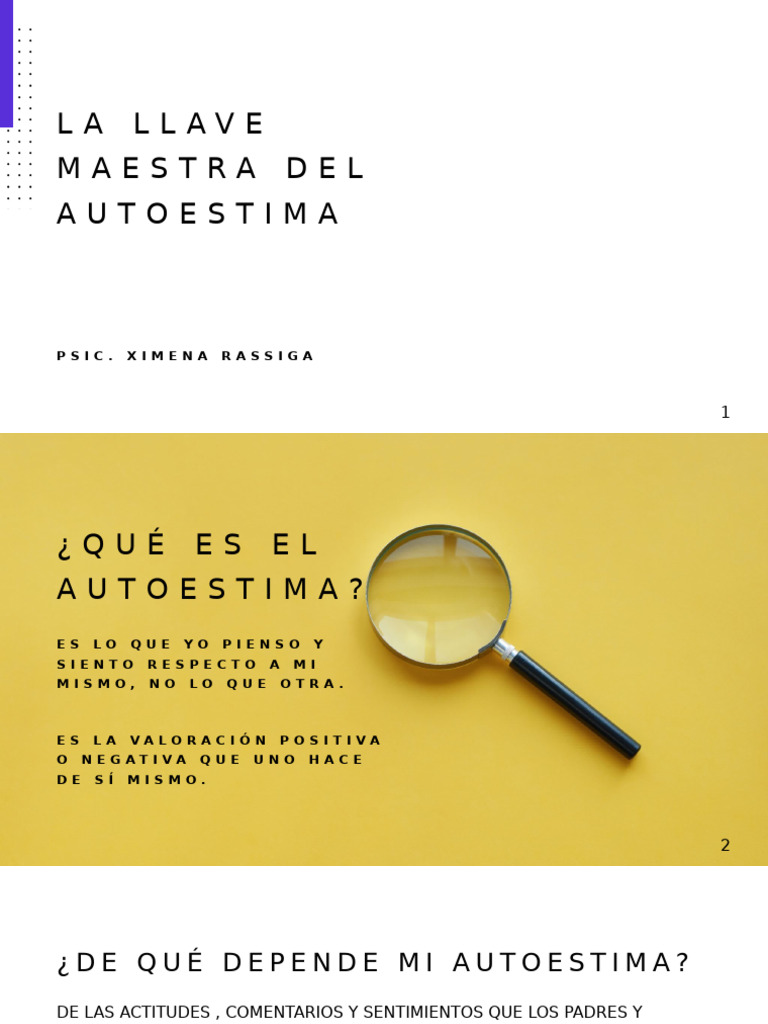 Autoestima Clase 1 | PDF
