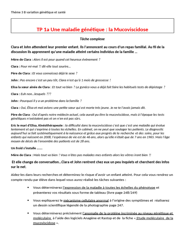 tp-la-mucoviscidose-sujet-et-corrige | PDF