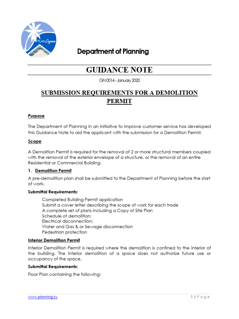 GN0014 Demolition Permit | PDF