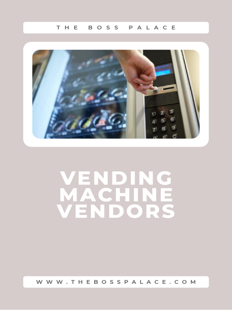 Vending Machine E Book | PDF