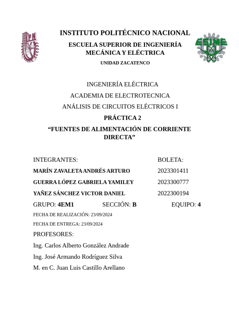Reporte II Circuitos I | PDF