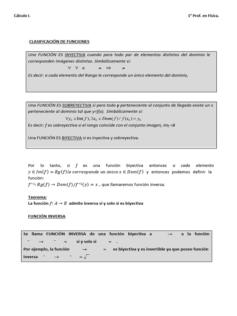 Funciones. Cálculo I | PDF