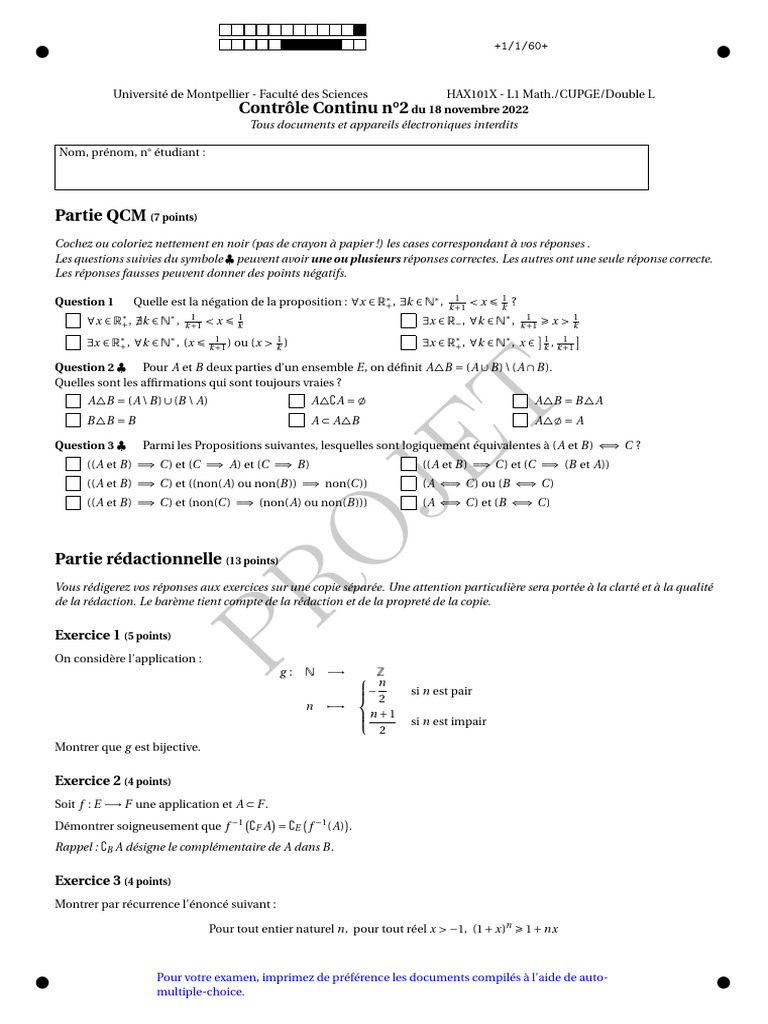 2022 2023 CC2 QCM Redac | PDF