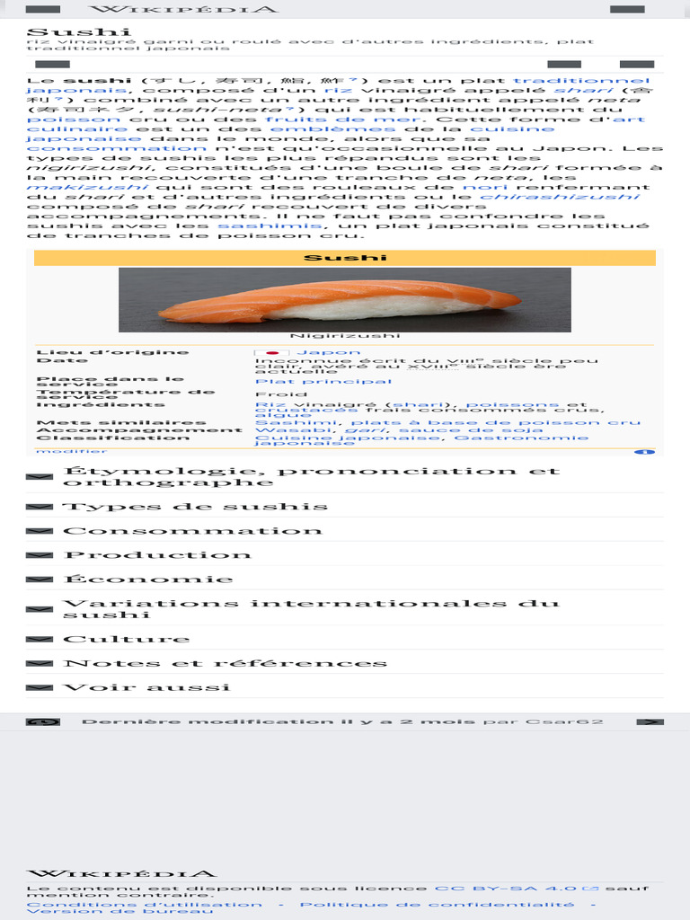 Sushi - Wikipédia | PDF