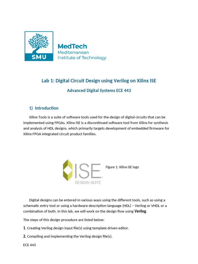 Digital Circuit Design Using Verilog On Xilinx ISE | PDF