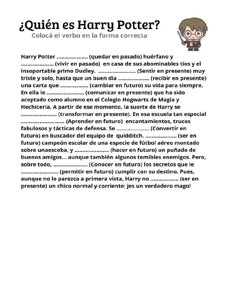 Harry Potter Verbos | PDF