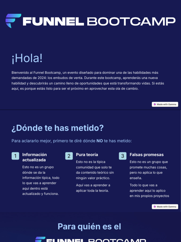 EBOOK BIENVENIDA FUNNEL BOOTCAMP | PDF