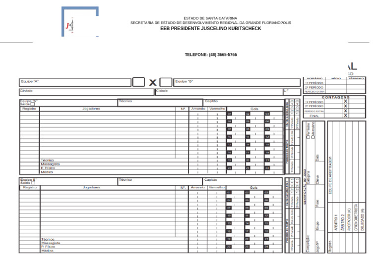 Súmula Futsal | PDF