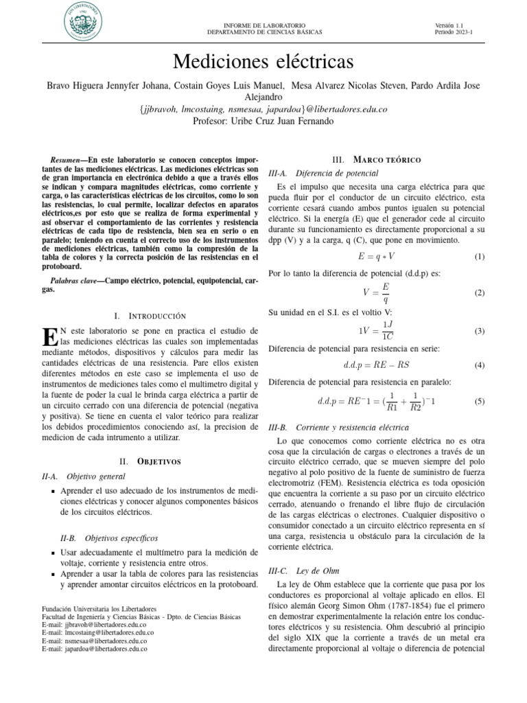 Mediciones Electricas | PDF