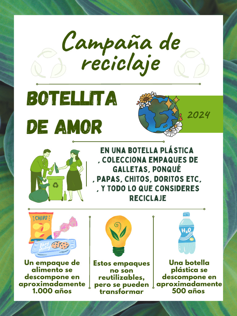 Flyer Campaña de Reciclaje Ilustrado Verde | PDF