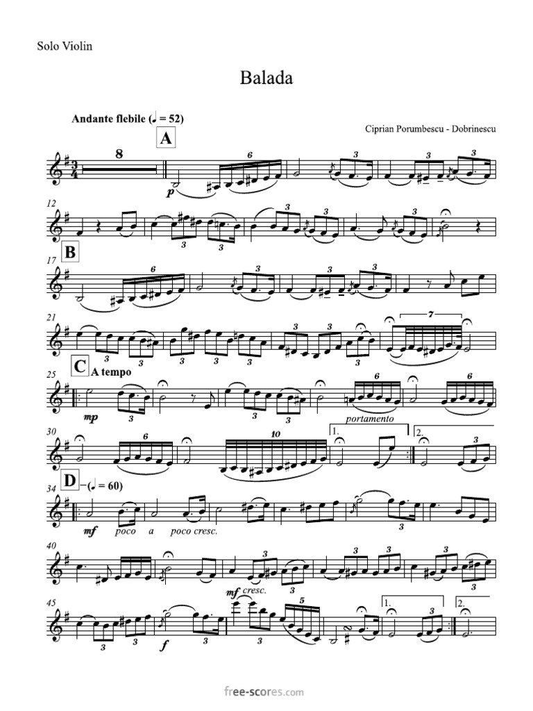 PORUMBESCU Balada | PDF