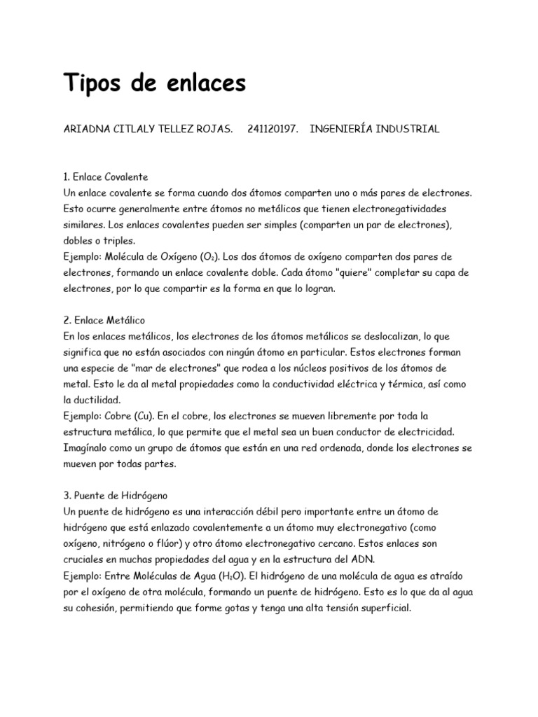 Tipos de enlaces | PDF