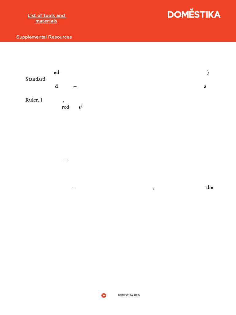 U3_04_Tools and Materials List | PDF