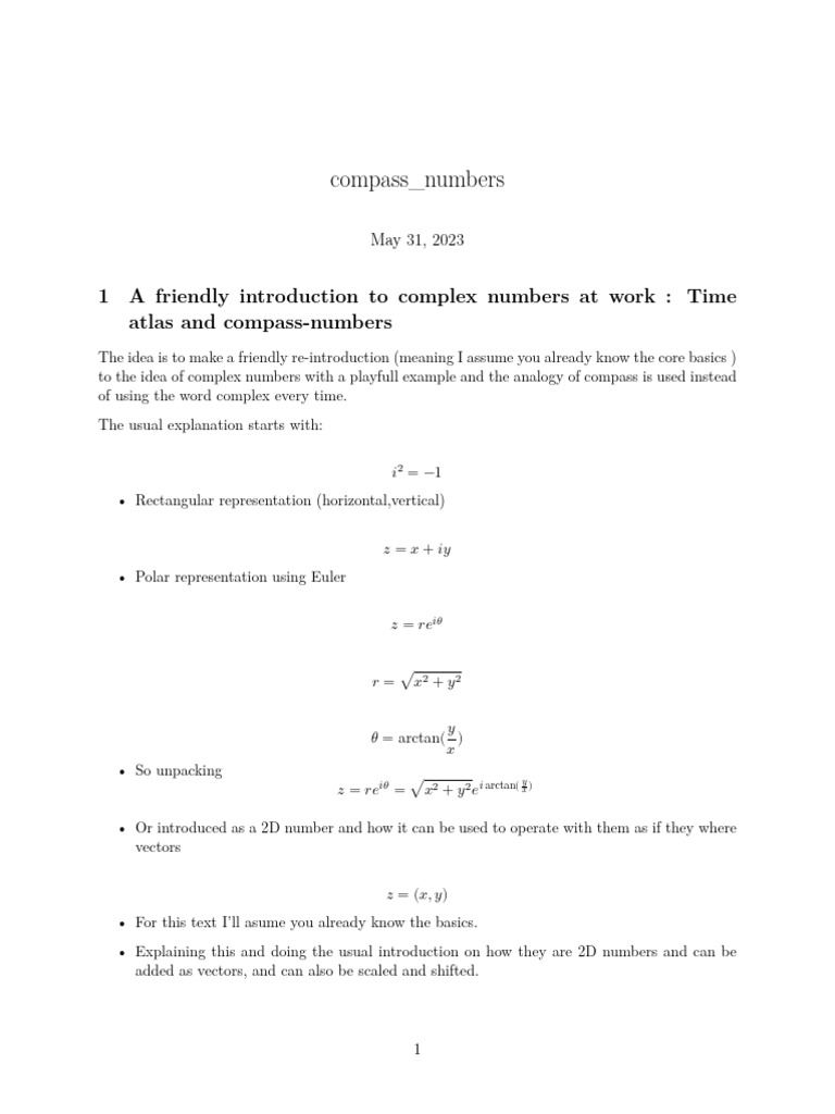Compass Numbers | PDF