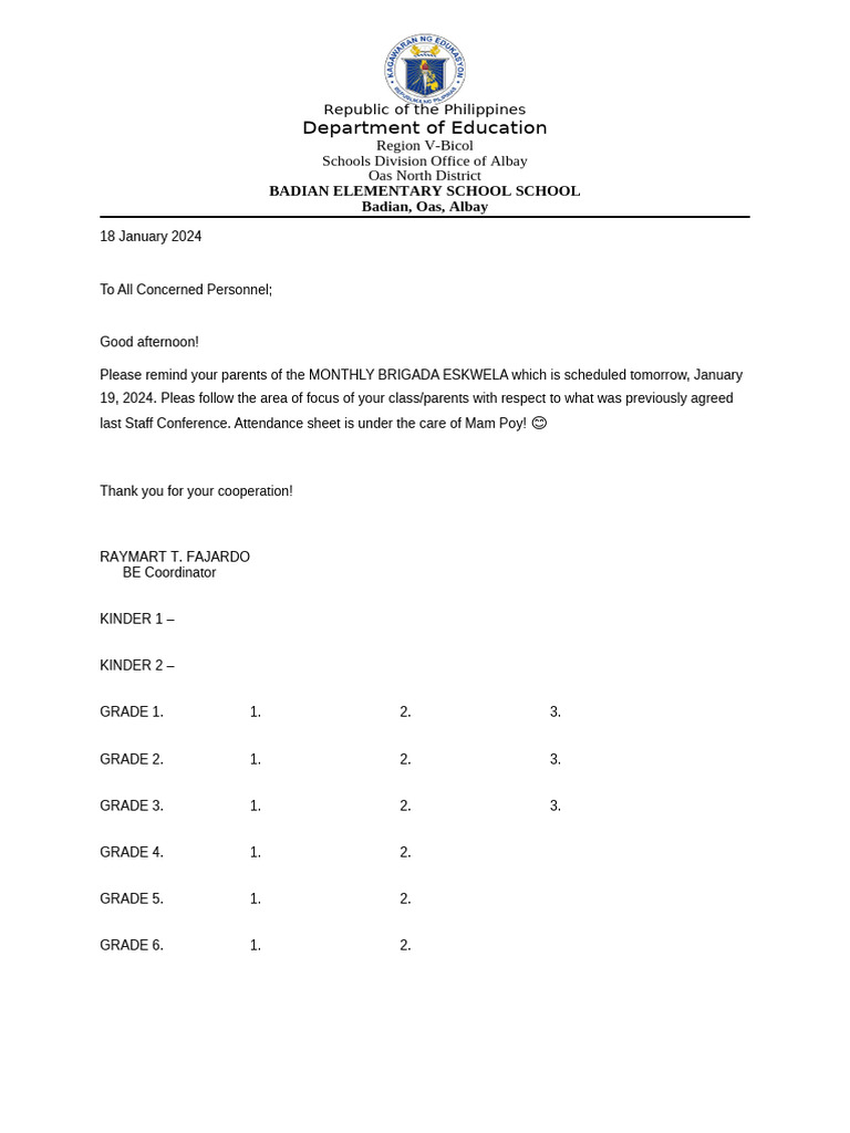 Communication Letter | PDF