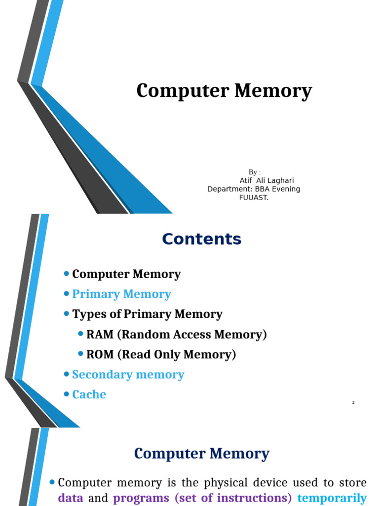 Lec 7.1 (Computer Memory) | PDF